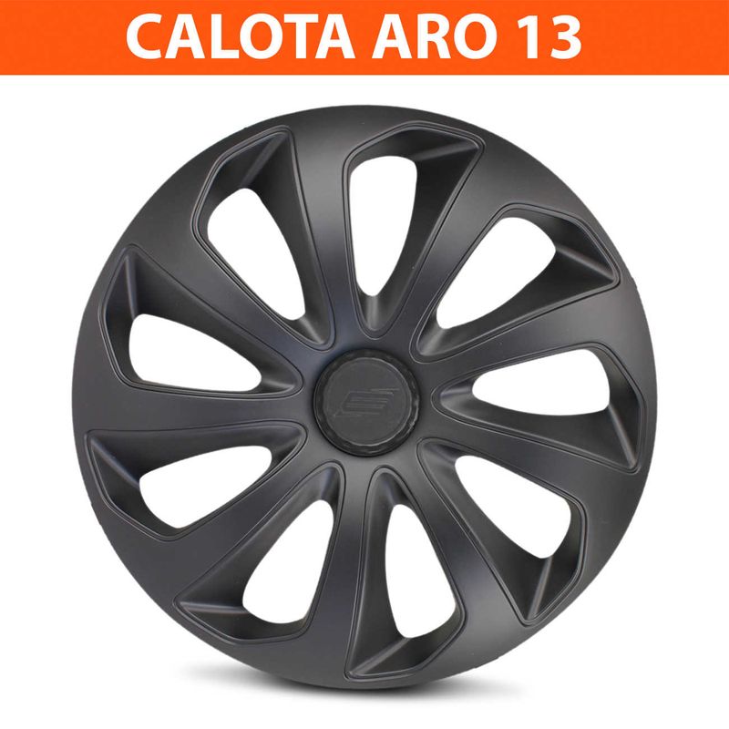 Calota Esportiva Velox Aro 13 14 15 Fosco - Connect Parts