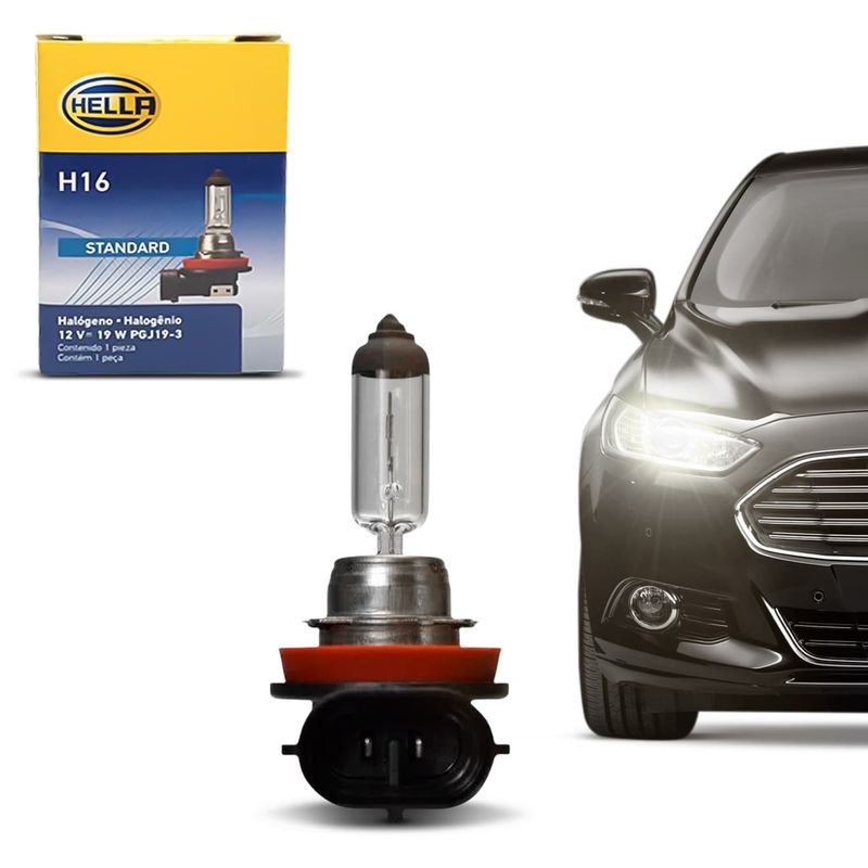 Lâmpada Halógena Hella H16 12V 19W PGJ19-3 - Connect Parts