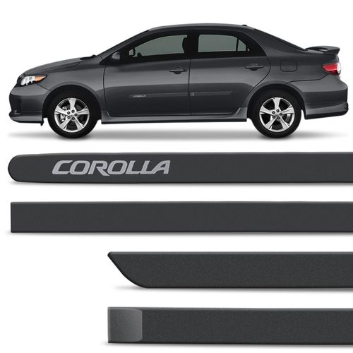 Jogo De Friso Lateral Corolla 2008 A 2019 Cinza Galáctico Cor Original ...